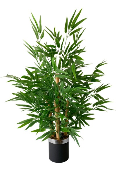 Yapay Ağaç Paslanmaz Metal Saksı Da Yapay Bambu Ağacı 5 Sopla Lı 80 cm Yapay Ağaç Paslanmaz Metal Saksı Da Yapay Bambu Ağacı 5 Sopla Lı 80 cm