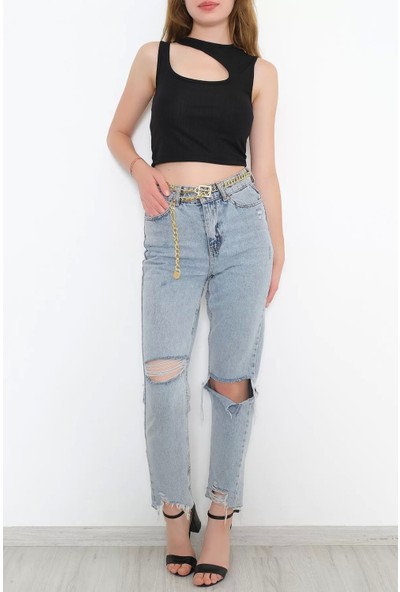 Serçe Shop Ön Dekolteli Bluz Siyah - 9864.631.