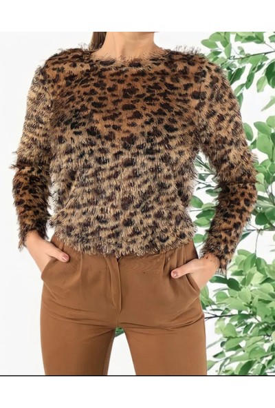 Leopar Sakallı Kadın Bluz Leopar Sakallı Kadın Bluz