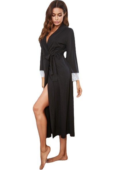 Douler Dantel Orta Boy Kadın Sabahlık Takım (Yurt Dışından)