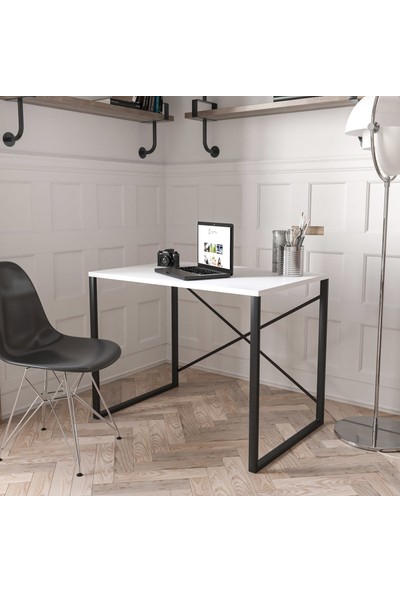 Dekormila Metal Çalışma Masası - Beyaz