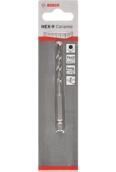 Bosch Hex-9 Ceremic Matkap Ucu 10X90 mm Bosch Hex-9 Ceremic Matkap Ucu 10X90 mm