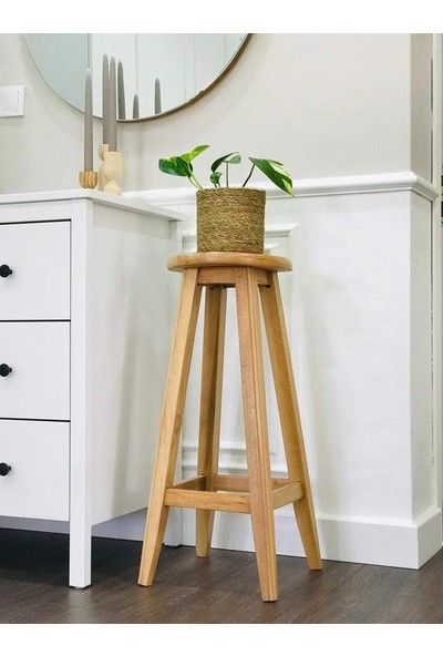 Rustik Ev Ahşap Gülgen Yuvarlak Doğal Bar Mutfak Sandalye Taburesi One Sıze 50 cm Rustik Ev Ahşap Gülgen Yuvarlak Doğal Bar Mutfak Sandalye Taburesi One Sıze 50 cm