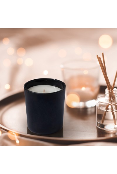 Şeftali Kokulu Lüx Siyah Cam Bardak Mum, Doğal Dekoratif Siyah Renkli Mum Şeftali Kokulu Lüx Siyah Cam Bardak Mum, Doğal Dekoratif Siyah Renkli Mum