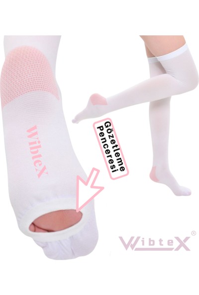Wibtex Ameliyat Çorabı Diz Üstü Anti-Emboli (Beyaz Renk)(Çift Bacak) Wibtex Ameliyat Çorabı Diz Üstü Anti-Emboli (Beyaz Renk)(Çift Bacak)