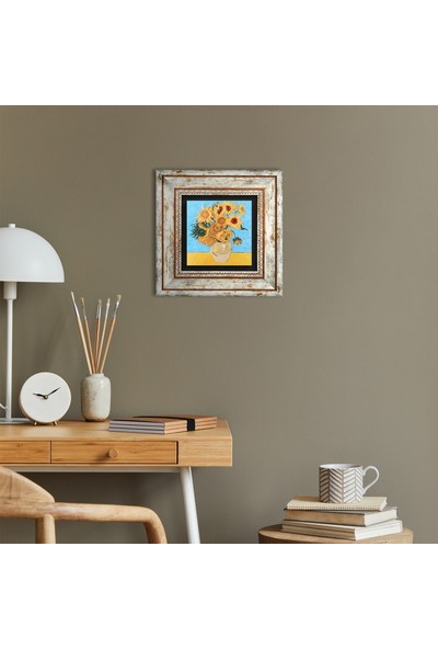 On Iki Ayçiçekli Vazo Vincent Van Gogh Tablo Taş Duvar Tablosu Çerçeveli Taş Duvar Dekoru Özel Baskılı Pano Tablo Wall Art On Iki Ayçiçekli Vazo Vincent Van Gogh Tablo Taş Duvar Tablosu Çerçeveli Taş Duvar Dekoru Özel Baskılı Pano Tablo Wall Art