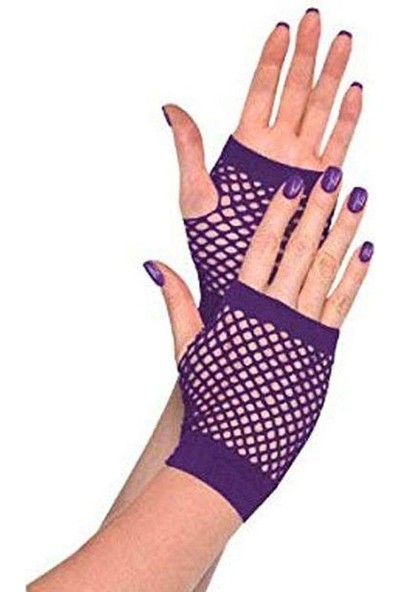 Xnews Mor Renk Kısa Boy Fileli Örgü Eldiven Xnews Mor Renk Kısa Boy Fileli Örgü Eldiven