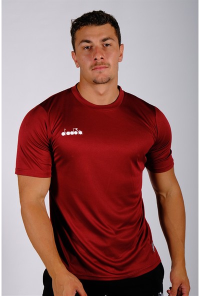 Diadora Nacce 22 - Erkek Bordo Spor T-Shirt - NACCE22-TSANT