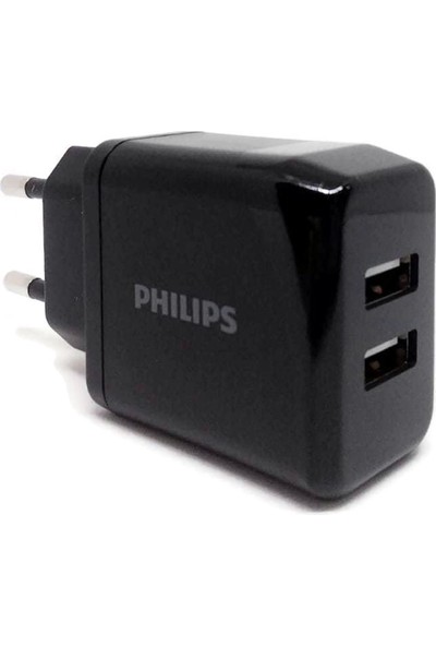 Philips Akım Korumalı Ikili Şarj Adaptörü 12W 2.4A DLP3302NB/51