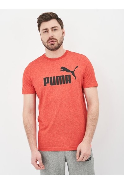 Puma Ess Heather Tee - Erkek Kırmızı Spor T-Shirt - 586736 11 Puma Ess Heather Tee - Erkek Kırmızı Spor T-Shirt - 586736 11