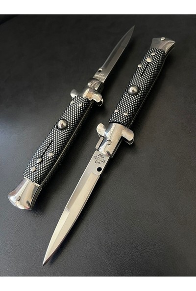 Italyan 24 cm Paslanmaz Çelik Emniyet Kilitli Siyah Damalı Italyan 24 cm Paslanmaz Çelik Emniyet Kilitli Siyah Damalı