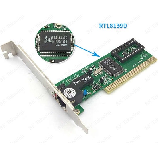 BK Teknoloji RTL8139D 10/100 Mbps Pcı Dahili Ağ Kartı Fiyatı