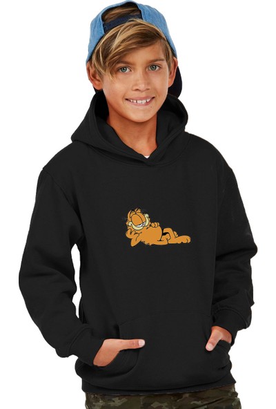 Garfield Çocuk Sweatshirt Kapşonlu BLL2456