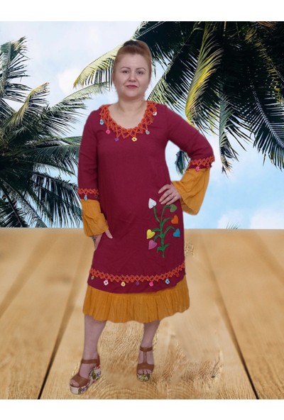 Bordo Tasarım Elbise