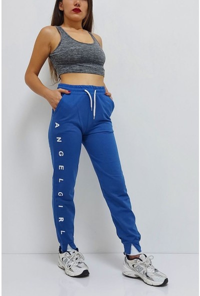 Angel Baskılı Pantolon Lacivert