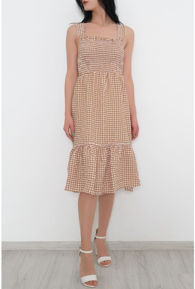 Myglobal Pötikare Elbise Açıkkahve - 279.1247. Myglobal Pötikare Elbise Açıkkahve - 279.1247.