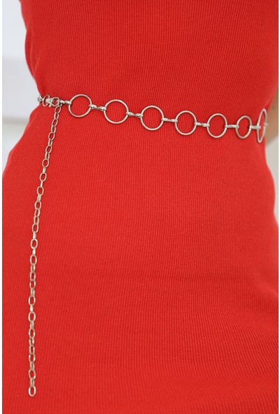 Myglobal Aksesuar Kemer Gümüş