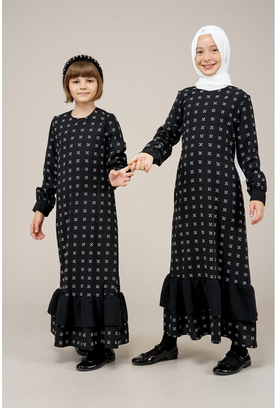 Genç Kız Pile Detaylı Boydan Elbise CE2208 Genç Kız Pile Detaylı Boydan Elbise CE2208