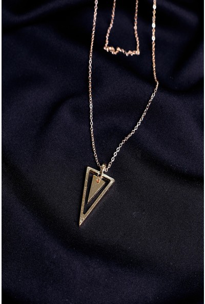 Fusem Erkek Üçgen Gold Kolye - 51725