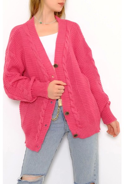 Serçe Shop Balon Kol Hırka Fuşya - 340.1577.