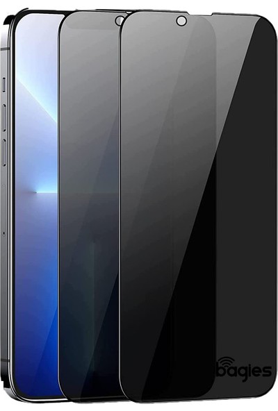 Bagies Apple iPhone 14 Plus Gizlilik Filtreli Tam Kaplayan Hayalet Ekran Koruyucu
