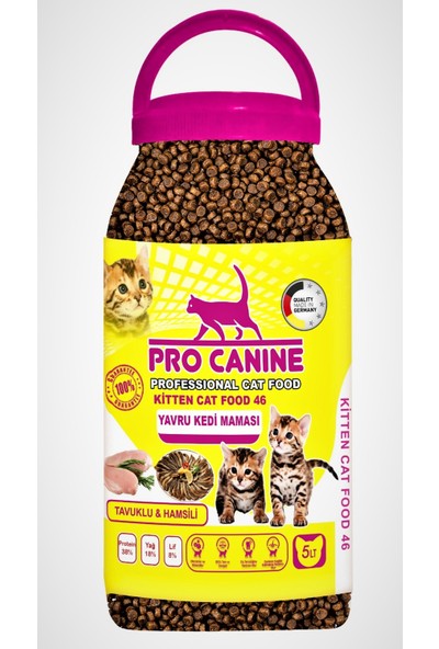 Pro Canine Professional Tavuklu & Hamsili Kitten Kedi Maması 5 Lt Pro Canine Professional Tavuklu & Hamsili Kitten Kedi Maması 5 Lt