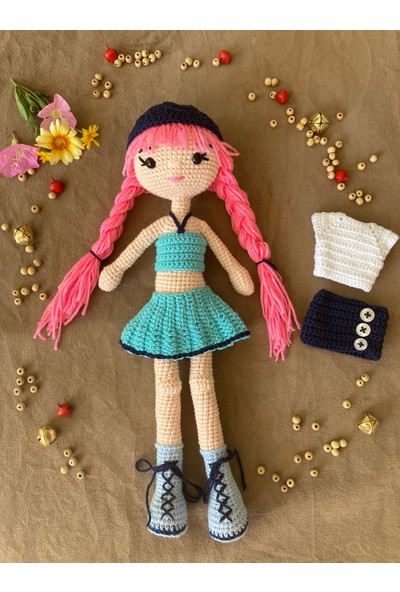 SK Toys Arya Bebek Amigurumi Organik Bebek (Yedek Kıyafetli& 35 Cm.) SK Toys Arya Bebek Amigurumi Organik Bebek (Yedek Kıyafetli& 35 Cm.)