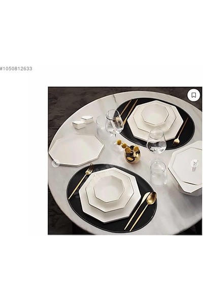 Karaca Fine Pearl Extra Eight Corner 62 Parça 12 Kişilik Yemek Takımı Karaca Fine Pearl Extra Eight Corner 62 Parça 12 Kişilik Yemek Takımı