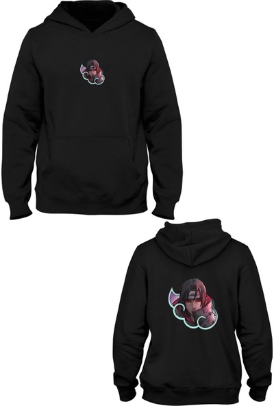 Astak Naruto Ön Arka Baskılı Kapşonlu Sweatshirt BLL2595 Astak Naruto Ön Arka Baskılı Kapşonlu Sweatshirt BLL2595