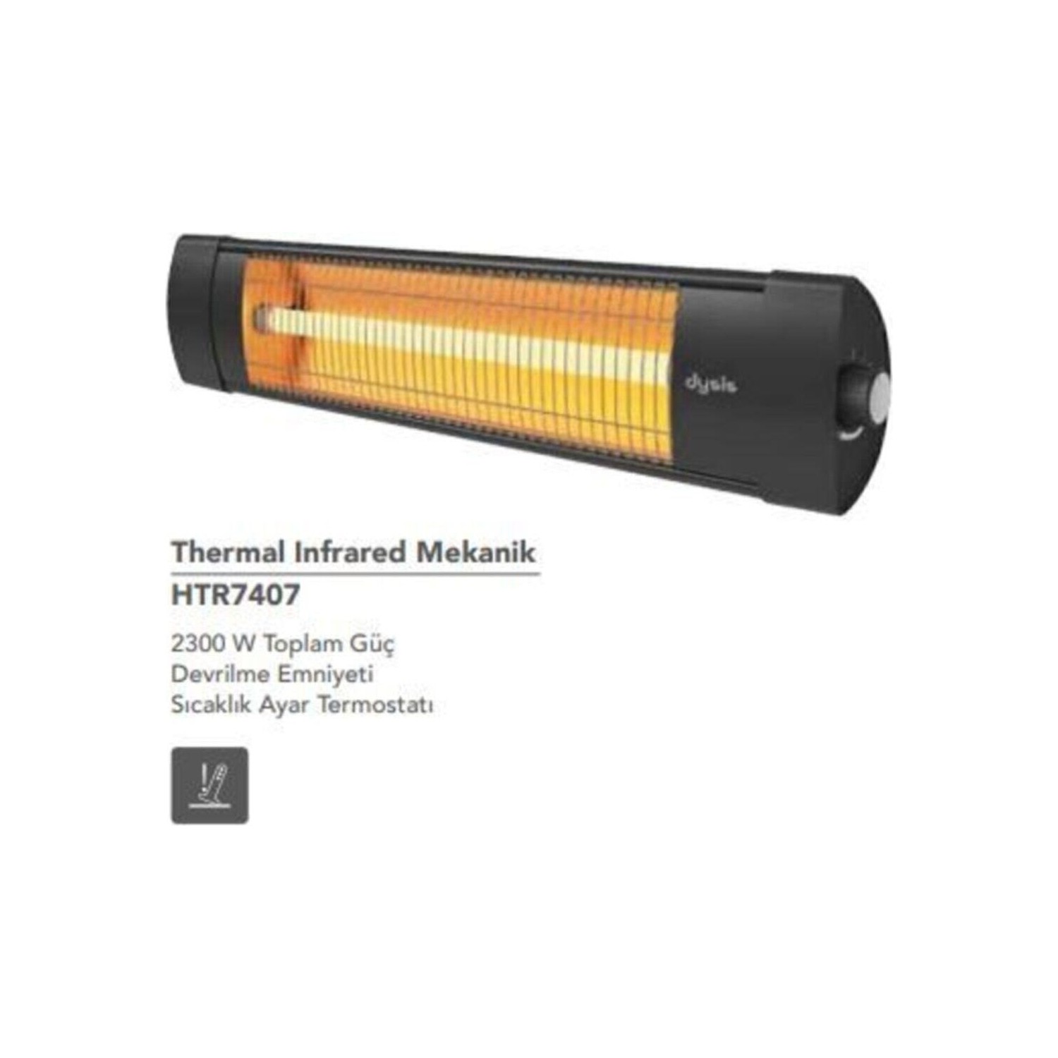 Simfer Dysis HTR-7407 2300W Duvar Tipi Infrared Isıtıcı Fiyatı