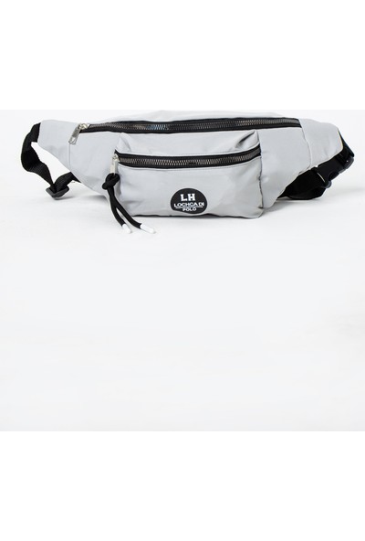 Gri Renk Ayarlanabilir Bel Çantası / Yandan Takmalı Çanta