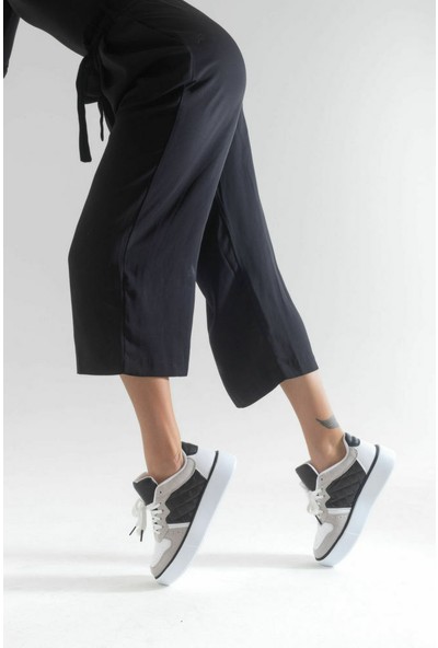 Kadın Spor Ayakkabı Sneaker Yürüyüş Koşu - Gri Süet Kadın Spor Ayakkabı Sneaker Yürüyüş Koşu - Gri Süet