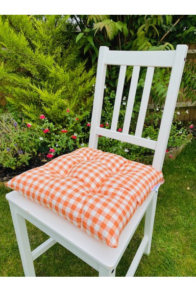 Tropik Home 6'lı Ekose Turuncu Sandalye Minderi-Dekoratif Minder SETI-40X40CM Kare Sandalye Minderi-Sırt Minderi Tropik Home 6'lı Ekose Turuncu Sandalye Minderi-Dekoratif Minder SETI-40X40CM Kare Sandalye Minderi-Sırt Minderi