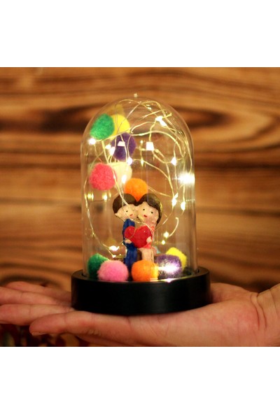 Mekagrup Büyük Aşk LED Işıklı Fanus