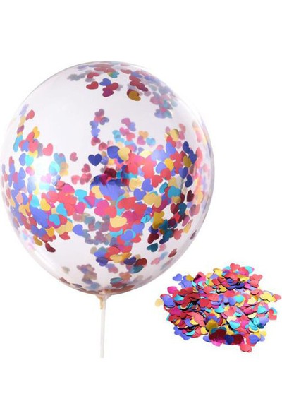 Kalp Pullu Şeffaf Balon 24 Inç