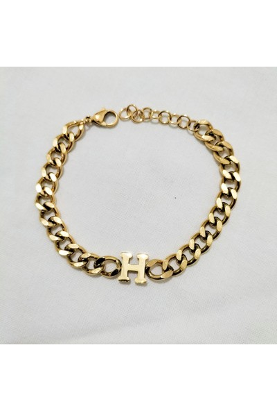 Kadın Çelik H Harf Çelik Zincir Bileklik