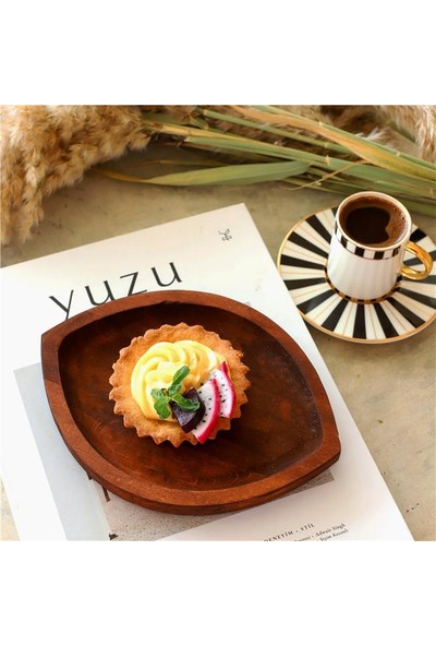 Akayev Ahşap Göz 20 cm Sunum Tabağı