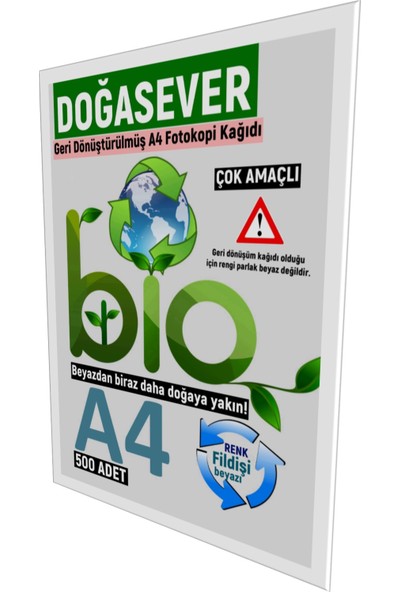 Doğa Online A4 Fotokopi Kağıdı Krem Rengi Geri Dönüşümlü