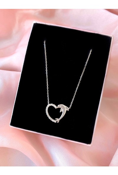 Alâ Silver Jewellery Yunus Kalpli Taşlı Tasarım 925 Ayar Gümüş Kolye