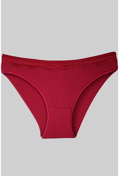 Fusem Gümüş Kırmızı Üstü Dantelli Slip Bayan Külot TM621 Fusem Gümüş Kırmızı Üstü Dantelli Slip Bayan Külot TM621