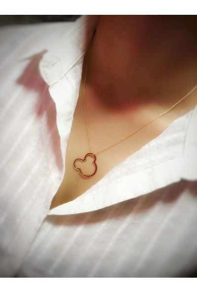 Karya Gümüş Tasarım Mickey Gümüş Kolye