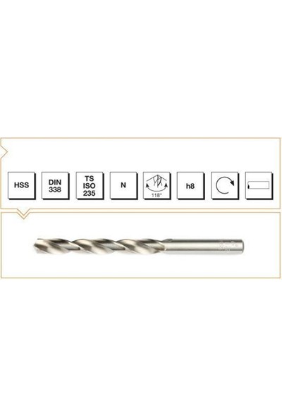 Makina Takım B00007001800 Hss Dın 338 Silindirik Saplı Kısa Taşlanmış Matkap Ucu 18 Mm, 1 Adet Makina Takım B00007001800 Hss Dın 338 Silindirik Saplı Kısa Taşlanmış Matkap Ucu 18 Mm, 1 Adet