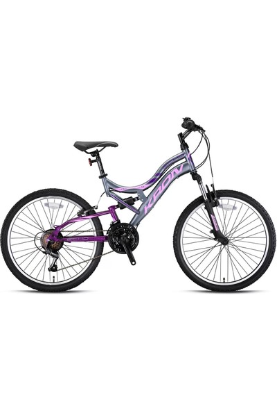 Kron Venüs 3.0 26 Jant 21 Vites 42 cm V-Fren Dağ Bisikleti - Mat Füme-Mor-Lila Kron Venüs 3.0 26 Jant 21 Vites 42 cm V-Fren Dağ Bisikleti - Mat Füme-Mor-Lila