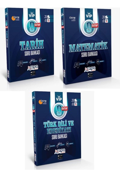 Çapa Yayıncılık 9.sınıf Matematik-Edebiyat-Tarih Soru Bankası Seti Çapa Yayınları 1CAPAKTT9SETMT Çapa Yayıncılık 9.sınıf Matematik-Edebiyat-Tarih Soru Bankası Seti Çapa Yayınları 1CAPAKTT9SETMT