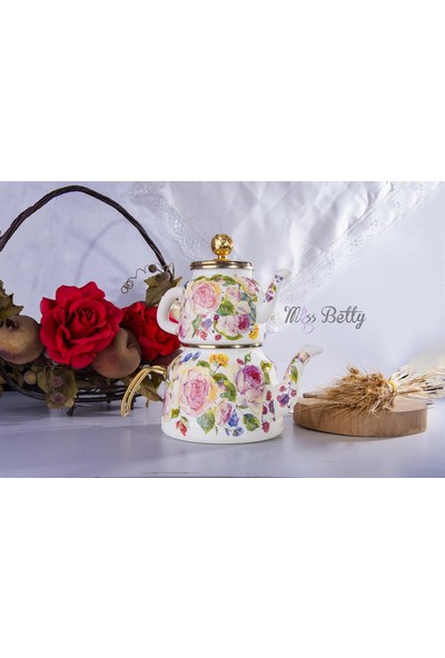 Miss Betty Rose Deluxe Emaye Çaydanlık