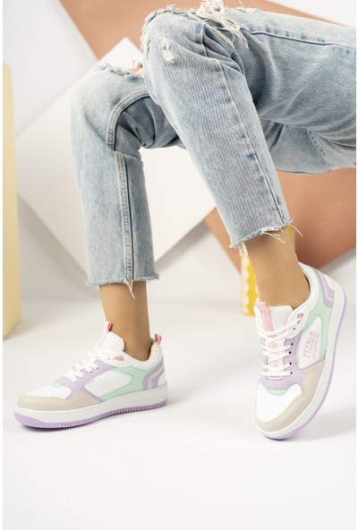 Mcdark Kadın Beyaz Mavi Sneakers