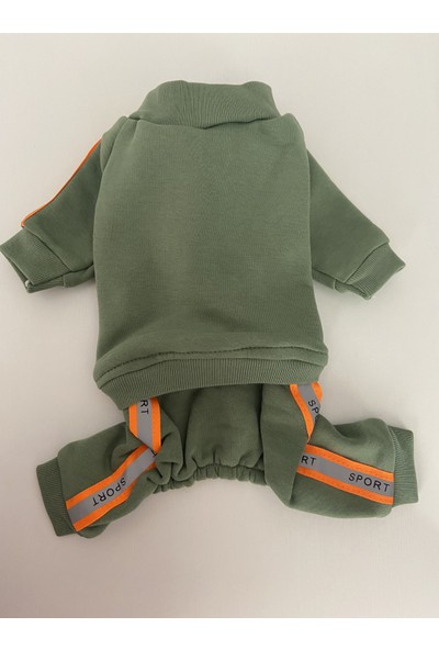 Zeyşil Pati Giyim Reflektörlü Haki Yeşil Penye Tulum İçi Polarlı Zeyşil Pati Giyim Reflektörlü Haki Yeşil Penye Tulum İçi Polarlı