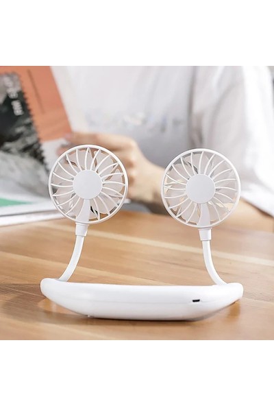 Go İthalat Boyuna Asılan Serinletici Şarjlı Kablosuz Fan - Sporcu Vantilatör