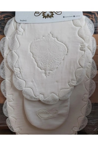 Almila Banyo Klozet Paspas Seti 3'lü Almila Banyo Klozet Paspas Seti 3'lü