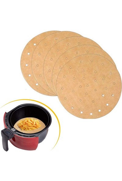 BUFFER® 100 Adet Air Fryer Pişirme Kağıdı Tek Kullanımlık Hava Fritöz Yağ Geçirmez Yapışmaz Gıda Pişirme Kağıdı Yuvarlak Delikli Model BUFFER® 100 Adet Air Fryer Pişirme Kağıdı Tek Kullanımlık Hava Fritöz Yağ Geçirmez Yapışmaz Gıda Pişirme Kağıdı Yuvarlak Delikli Model